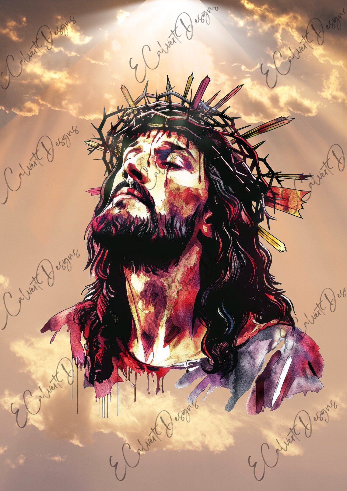 Jesus Christ Resurrection Easter Religious Christian He is Risen Crown ...
