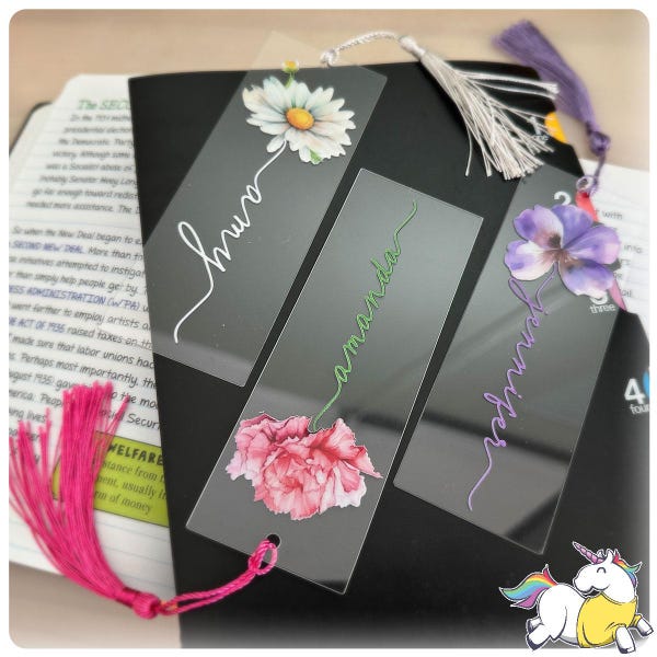 Acrylic Bookmark - Etsy