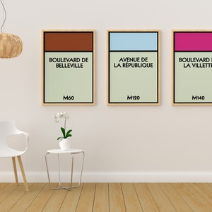 Set of 3 Minimalist Monopoly Card Collection, Monopoly Poster, Board ...
