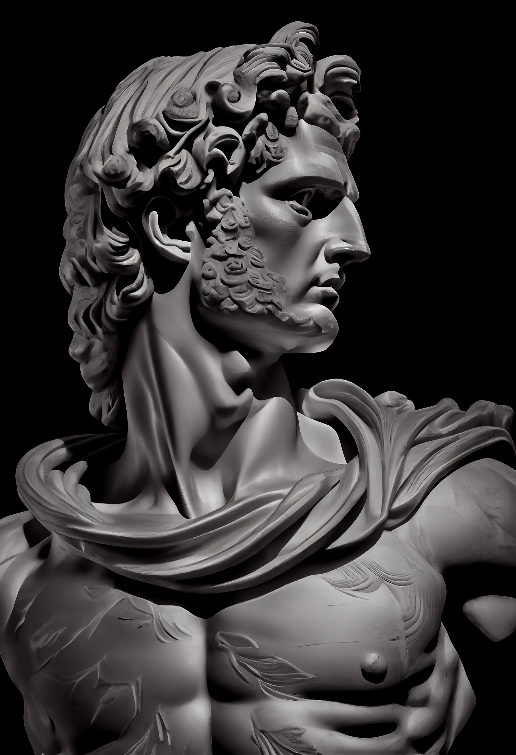 Roman Sculpture Paint, Instant Download, Printable, Greek Mythology Art ...