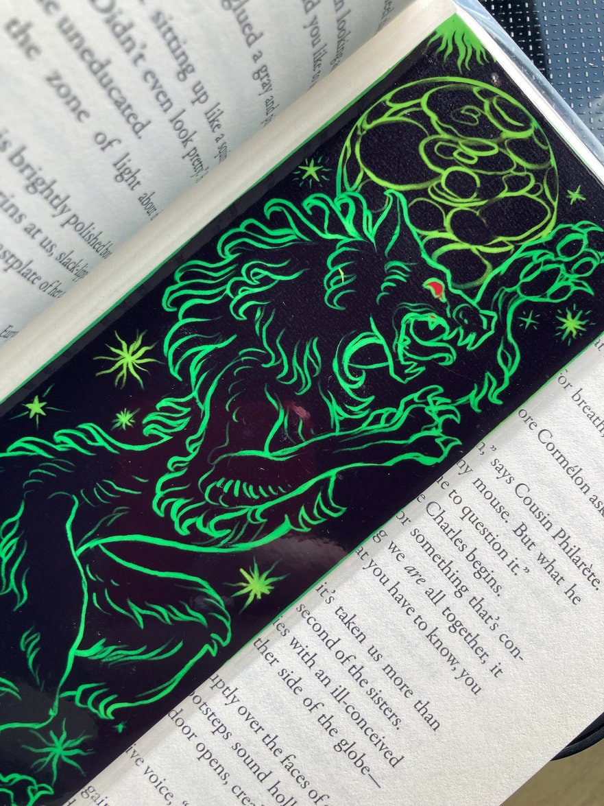 Werewolf Bookmark, Collectible Laminated Art Bookmark, Horror Fan Gift ...