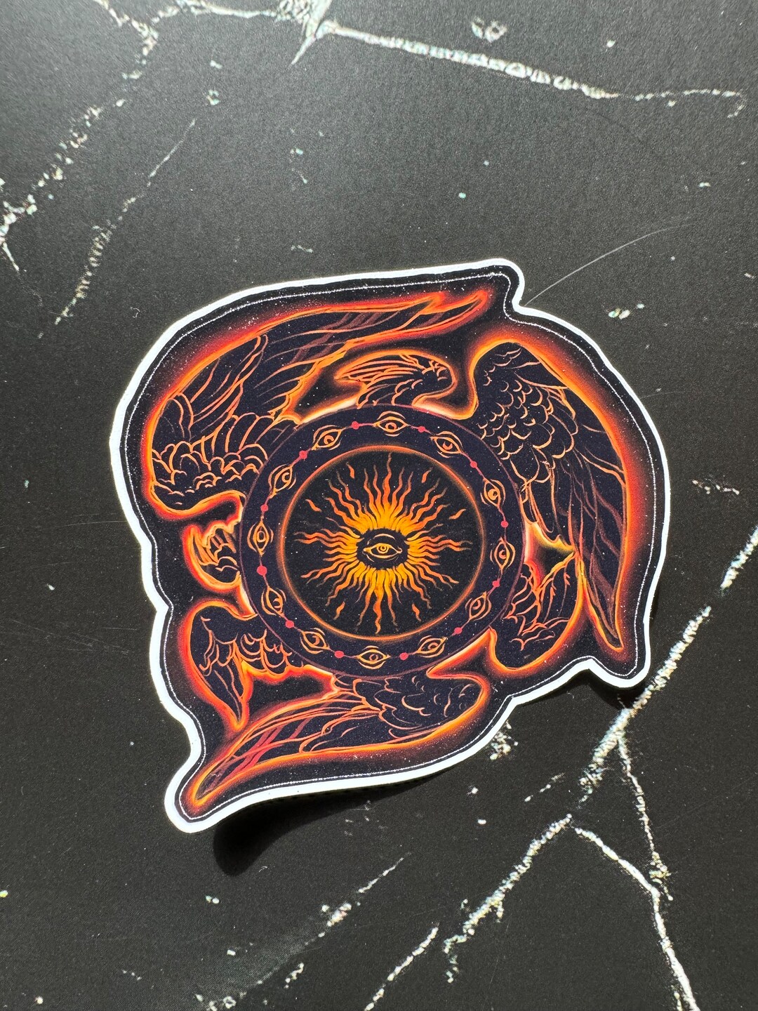 Biblically Accurate Angel Ophanim Sticker, Occult Supernatural Angel ...