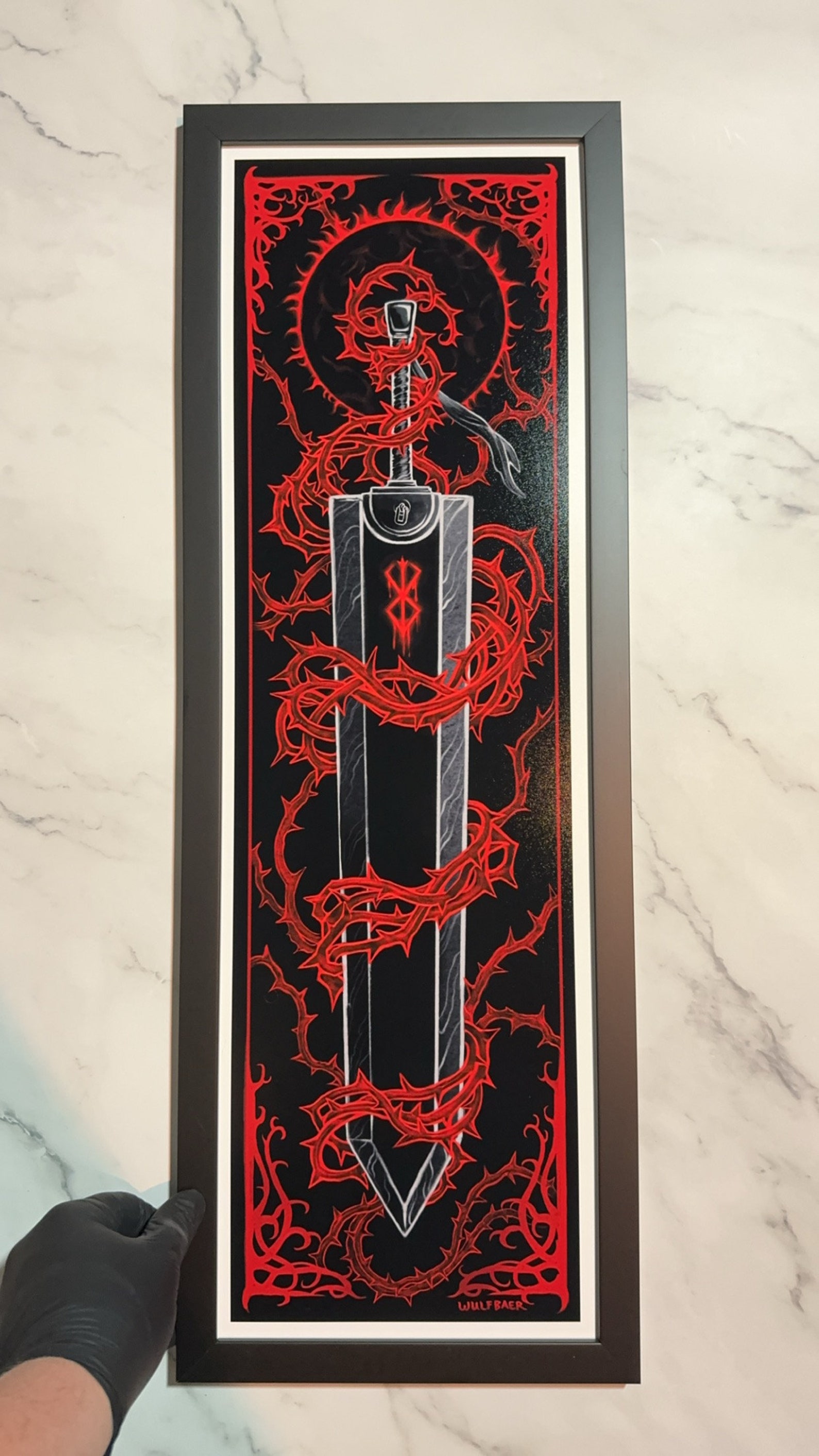 Dragonslayer Sword Vertical Art Print - Guts' Sword Anime Manga Wall ...