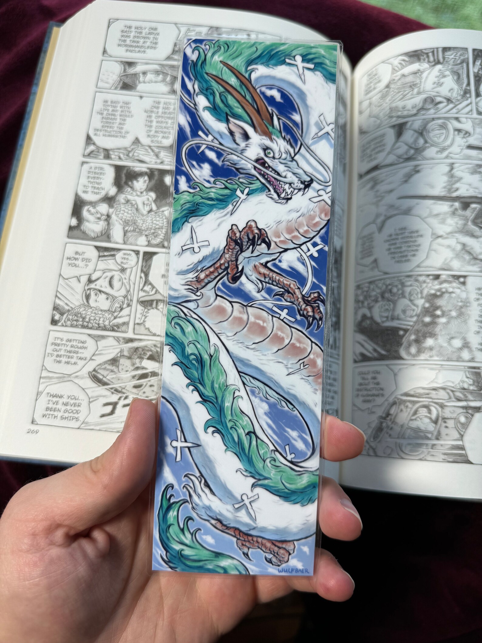 River Spirit Haku Bookmark - Eastern Dragon Anime Fantasy Manga ...