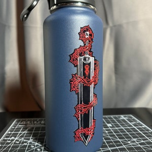 Dragonslayer Sword Sticker, Guts’ Sword Waterproof Vinyl Sticker, Dark ...