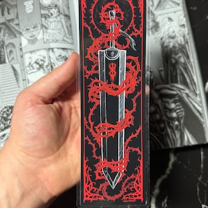 Dragonslayer Sword Bookmark - Guts’ Sword, Dark Fantasy Manga Bookmark ...