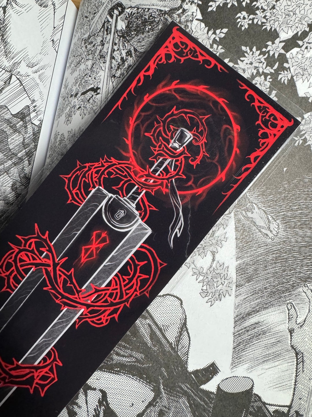 Dragonslayer Sword Bookmark Guts Sword, Dark Fantasy Manga Bookmark ...