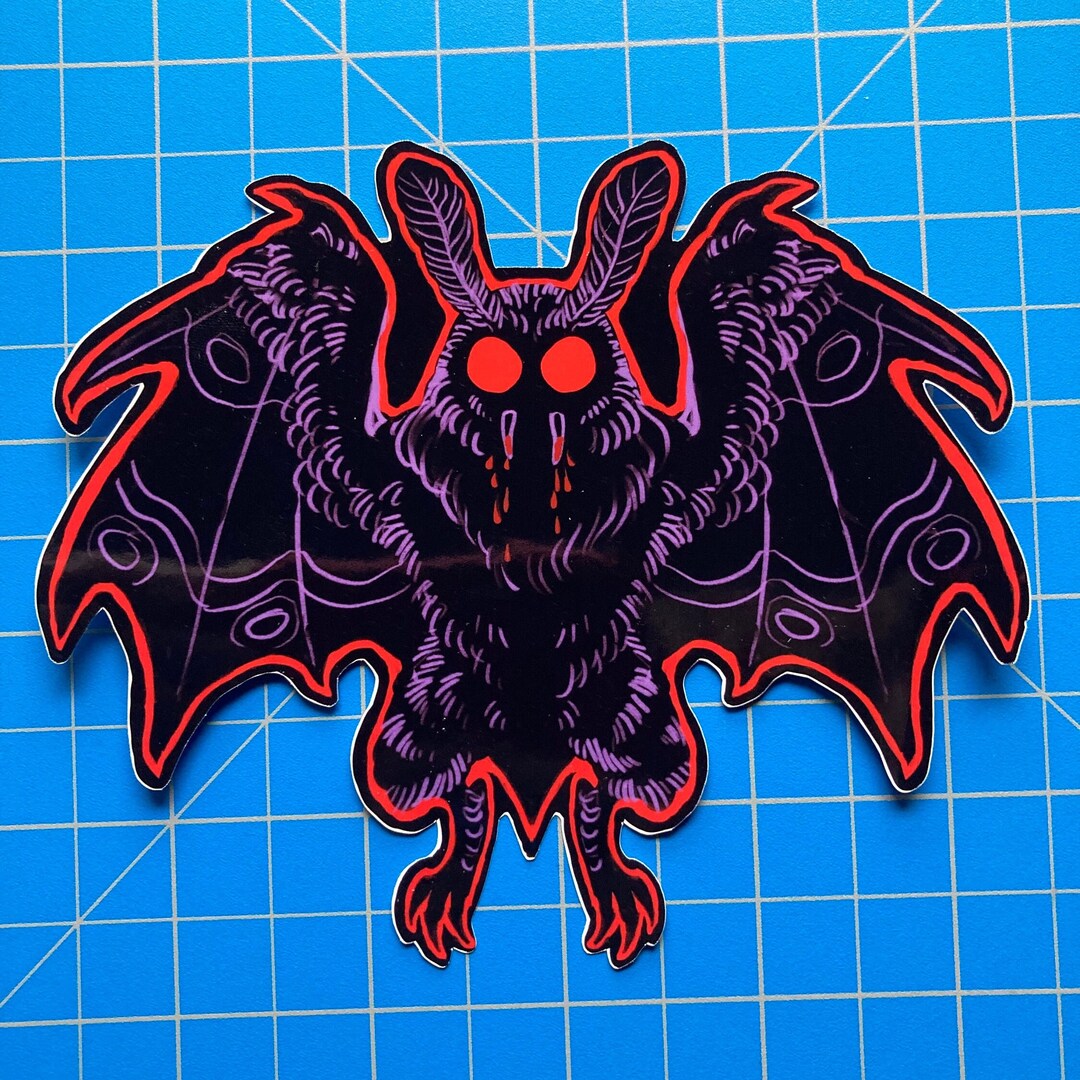 Vampire Mothman Sticker Cryptid Lover Vinyl Sticker Gift - Etsy