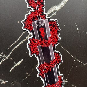Dragonslayer Sword Sticker, Guts Sword Waterproof Vinyl Sticker, Dark ...