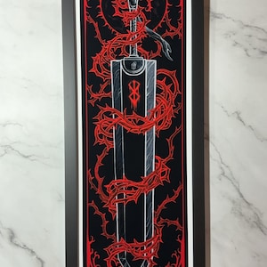 Dragonslayer Sword Vertical Art Print - Guts' Sword Anime Manga Wall ...