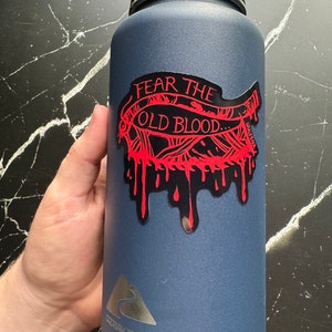 Fear the Old Blood Sticker, Bloodborne Cleaver Waterproof Vinyl Sticker ...