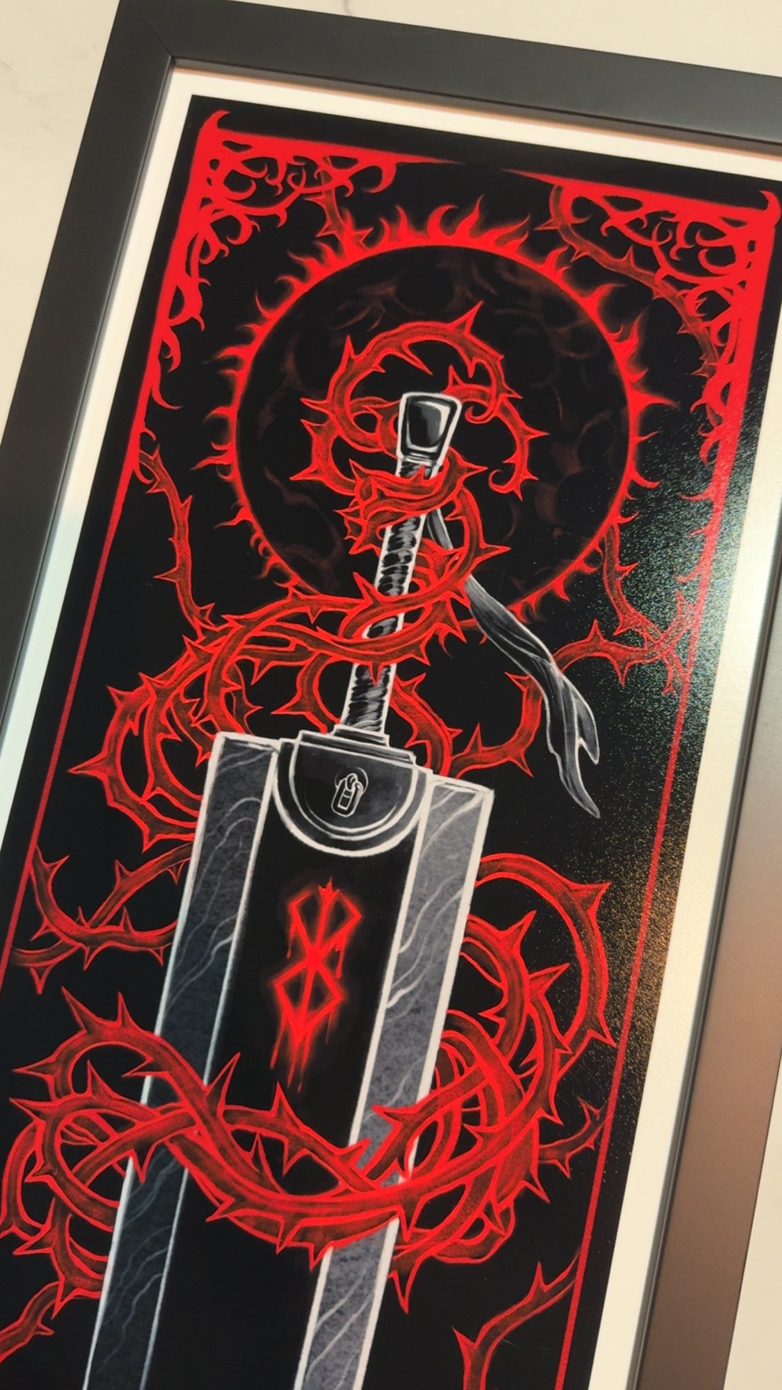 Dragonslayer Sword Vertical Art Print - Guts' Sword Anime Manga Wall ...