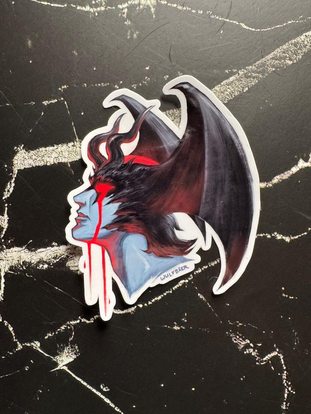 Crybaby Devil Vinyl Sticker, Dark Fantasy Anime Manga Fan Gift, UV ...