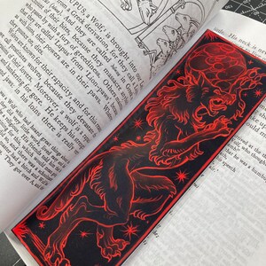 Werewolf Bookmark, Collectible Laminated Art Bookmark, Horror Fan Gift ...