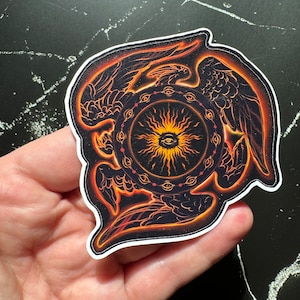 Biblically Accurate Angel Ophanim Sticker, Occult Supernatural Angel ...