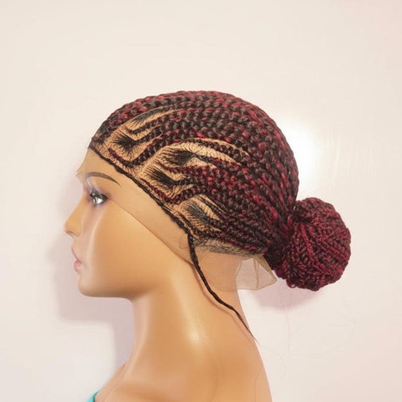 Burgundy Cornrow Wigs - Etsy