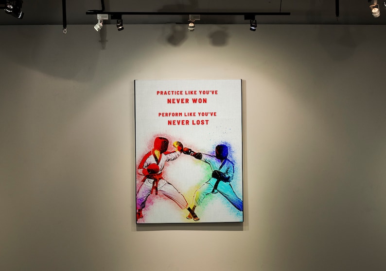 Martial Arts Poster, Karate Tae Kwon Do Sparring, Karate Wall Art ...