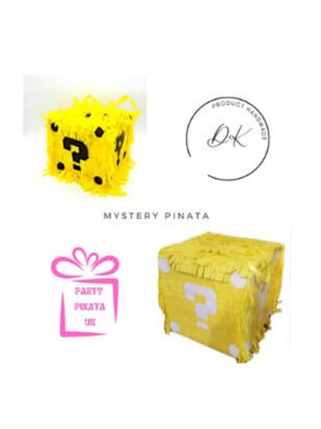 Birthday Mystery Pinata Mario Kids Party Pinatas Mystery Blocks Pinata ...