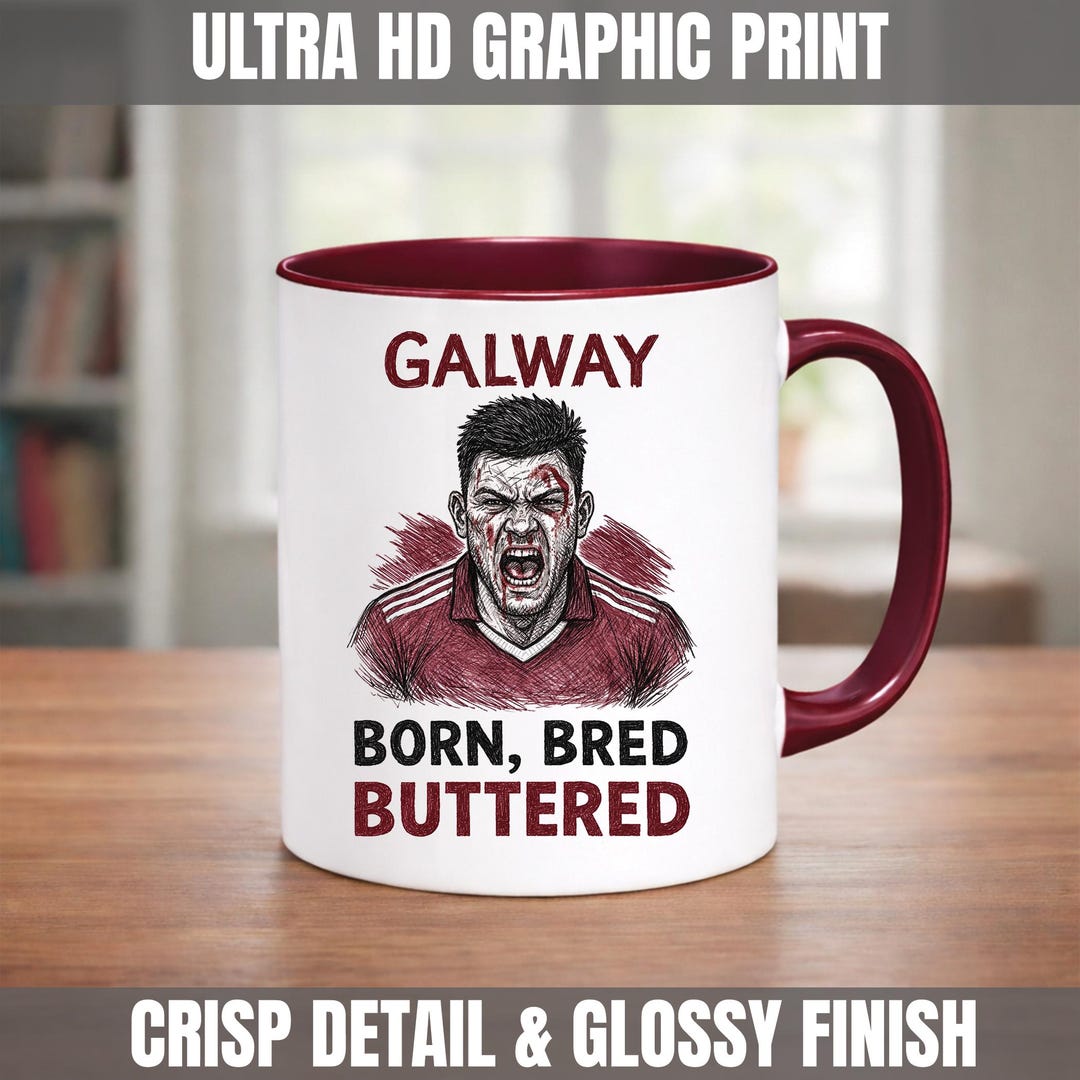 GAA Born Bred Buttered County Football & Hurling Mug - Etsy