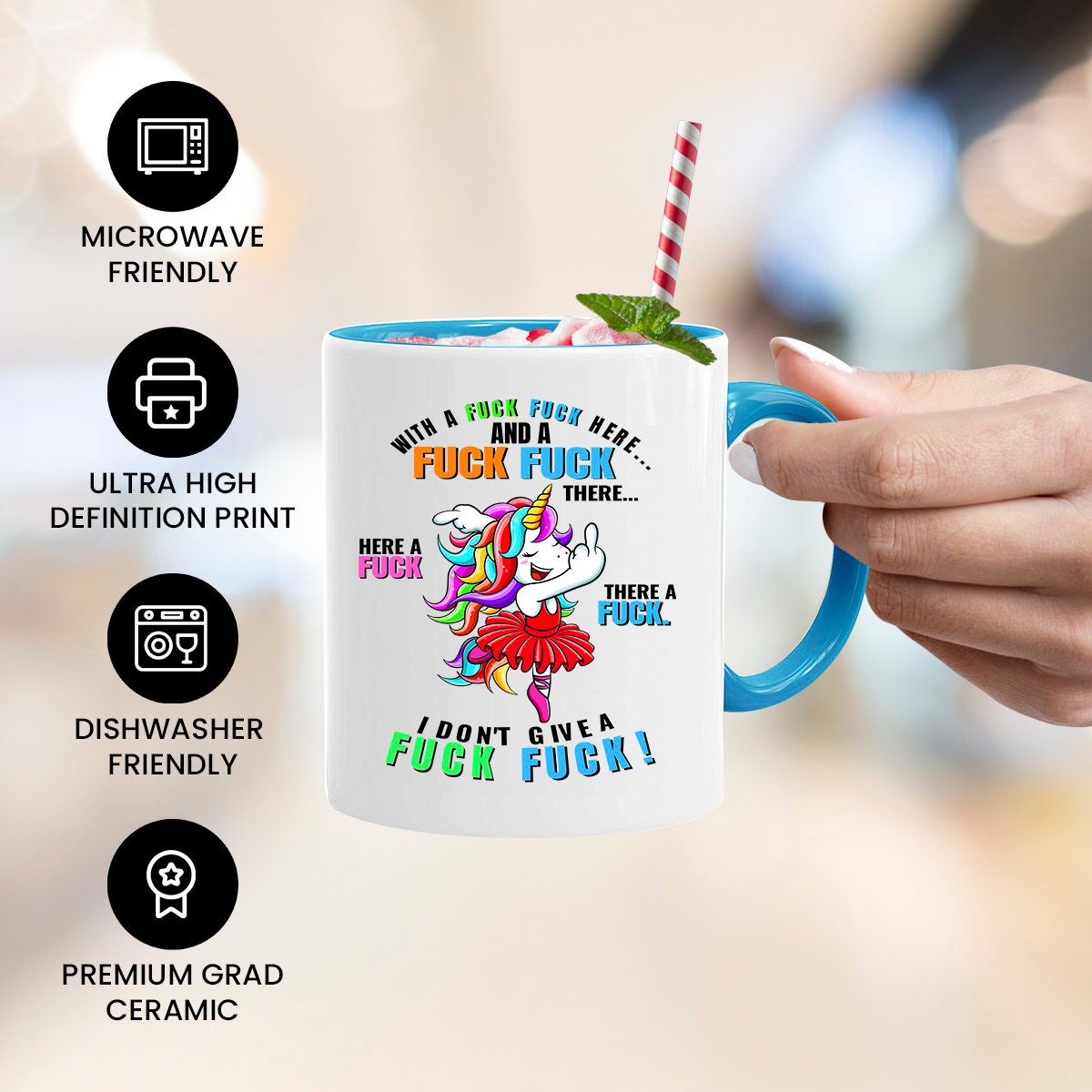 Rude Gifts Unicorn Valentine Mug Adult Humour Rude Gift Sarcastic Gift ...