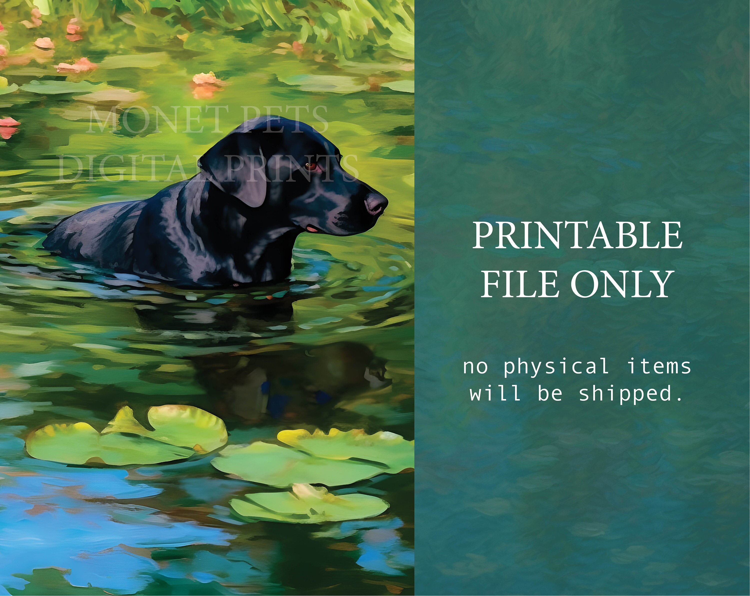 Black Lab Labrador Retriever Digital Download Printable Poster Owner ...