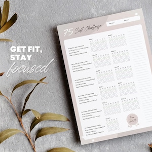75 Soft Challenge Printable Template. Editable Weekly Goal Setting Form ...