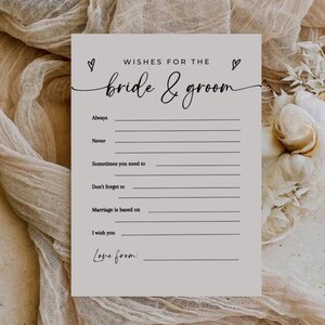 Wishes for Bride and Groom, Bridal Shower Games, Bridal Shower Advice ...