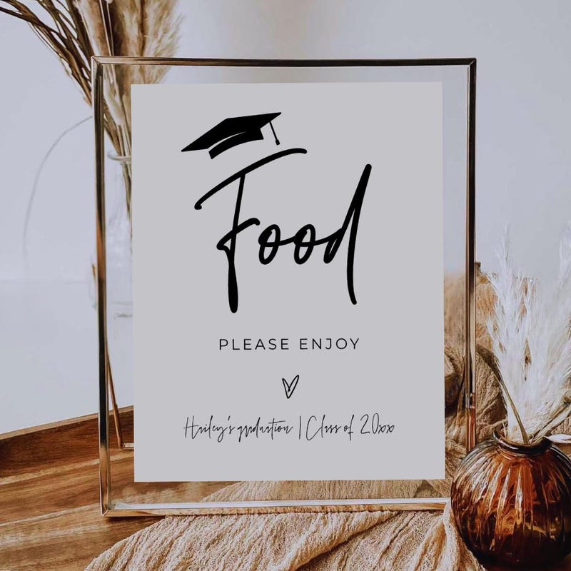 Grad Party Menu Labels - Etsy