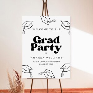 Retro Graduation Sign, Graduation Yard Sign, Retro Grad Sign, Grad ...