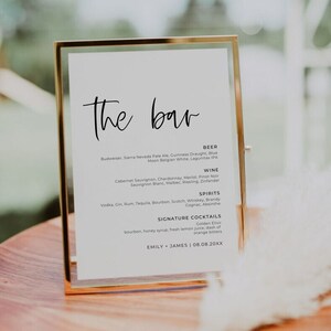 Signature Drink Sign, Bar Menu Template, Bar Menu, Cocktail Menu, Bar ...