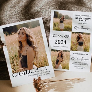 Graduation Invitation, Modern Graduation Invitation, Graduation ...