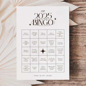 New Year Bingo, 2025 Vision Board Bingo Card, Printable 2025 Bingo Card ...