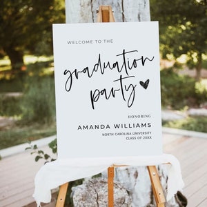 Modern Grad Party Decor, Graduation Decorations, Grad Party Sign, Grad ...