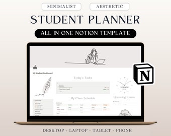 Light Academia Student Notion Template Planner Aesthetic - Etsy