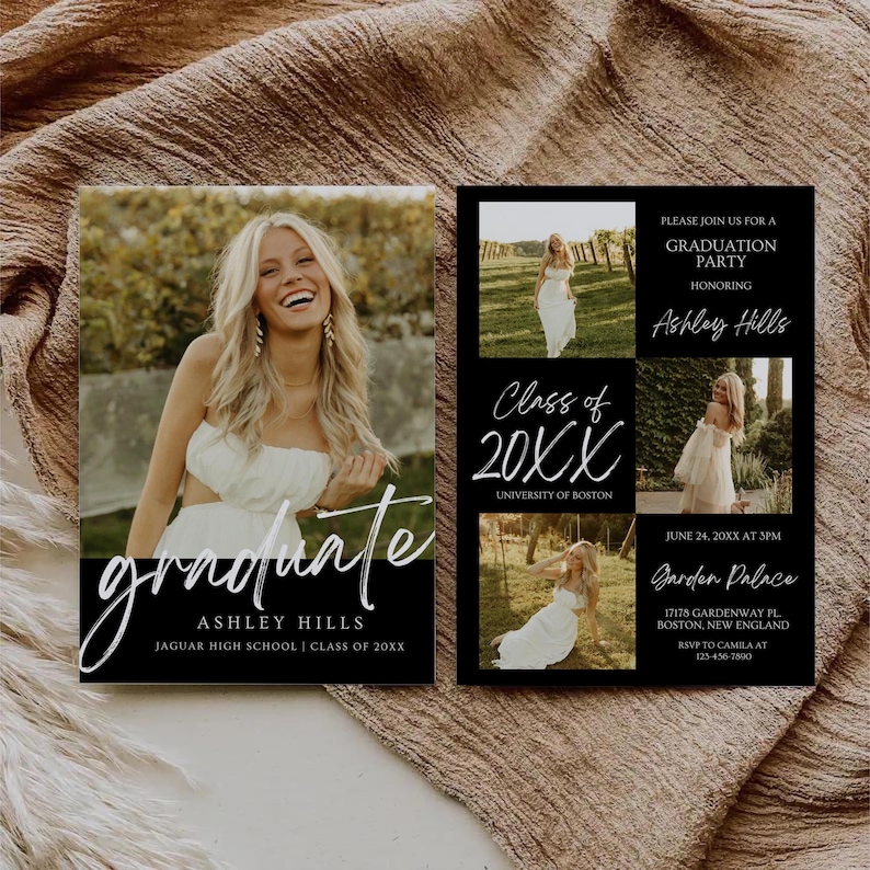 Modern Graduation Invitation 2026, College Graduation, Graduation ...