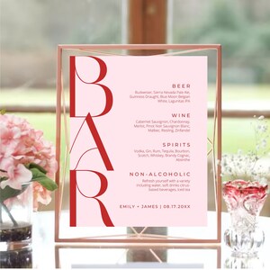 Retro Signature Drink Sign, Bar Menu, Retro Cocktail Menu, Bar Menu ...