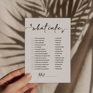 WHAT CAKE Wedding Trivia Game, Bridal Party Games, Bridal Shower ...
