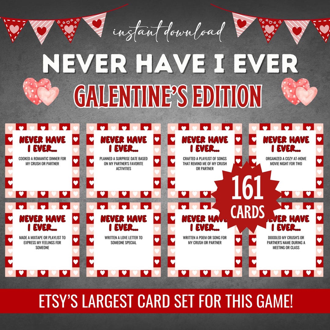 Never Have I Ever Valentine Game, Valentine Printable, Galentines Day ...