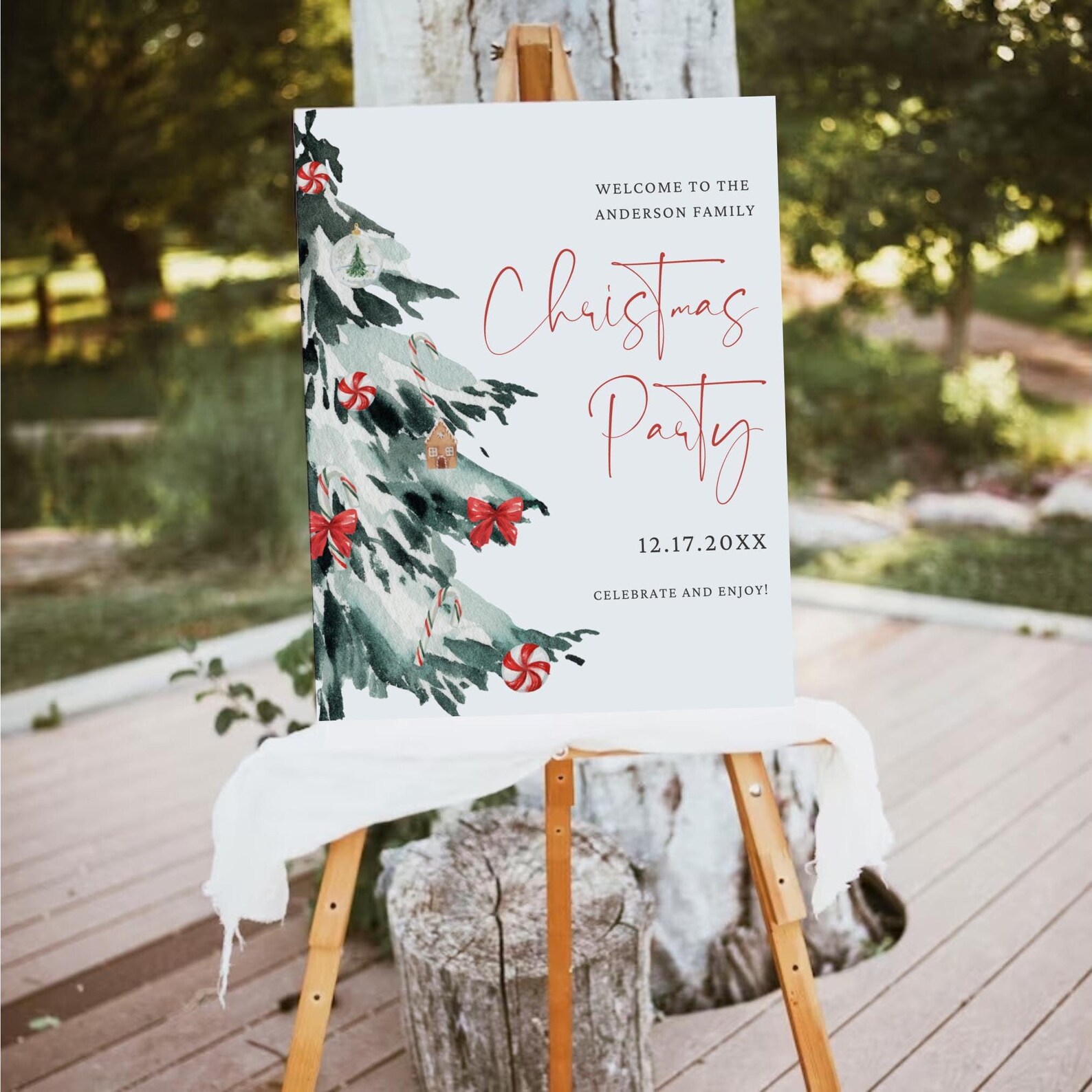 Christmas Party Sign, Welcome Sign Christmas Party, Christmas Party ...