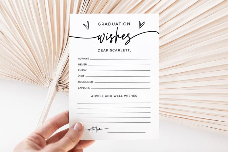 Graduation Advice Card 2026, Graduation Party Card, Grad Advice Card ...