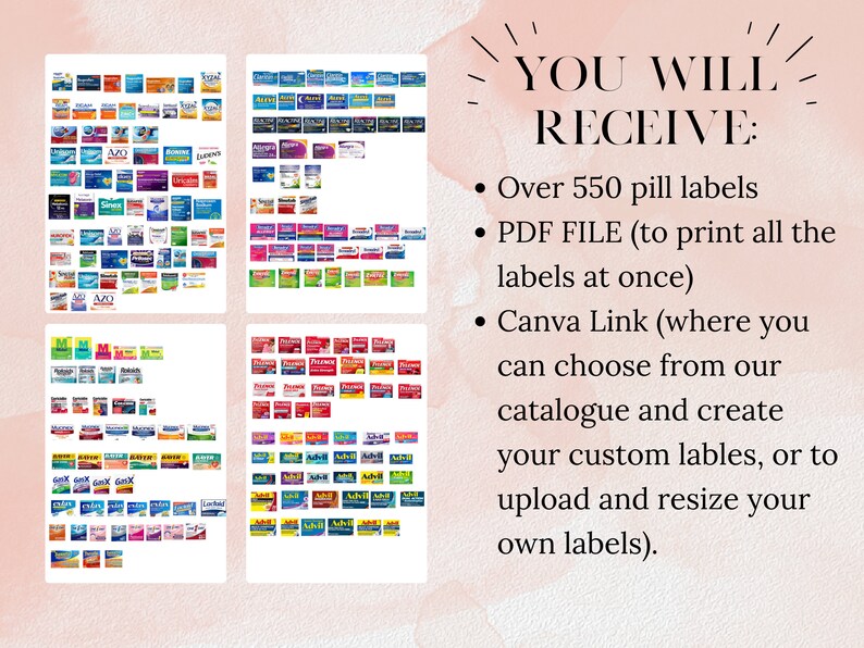 Pharmacy Pill Box Labels Pill Labels Pill Box Pill - Etsy