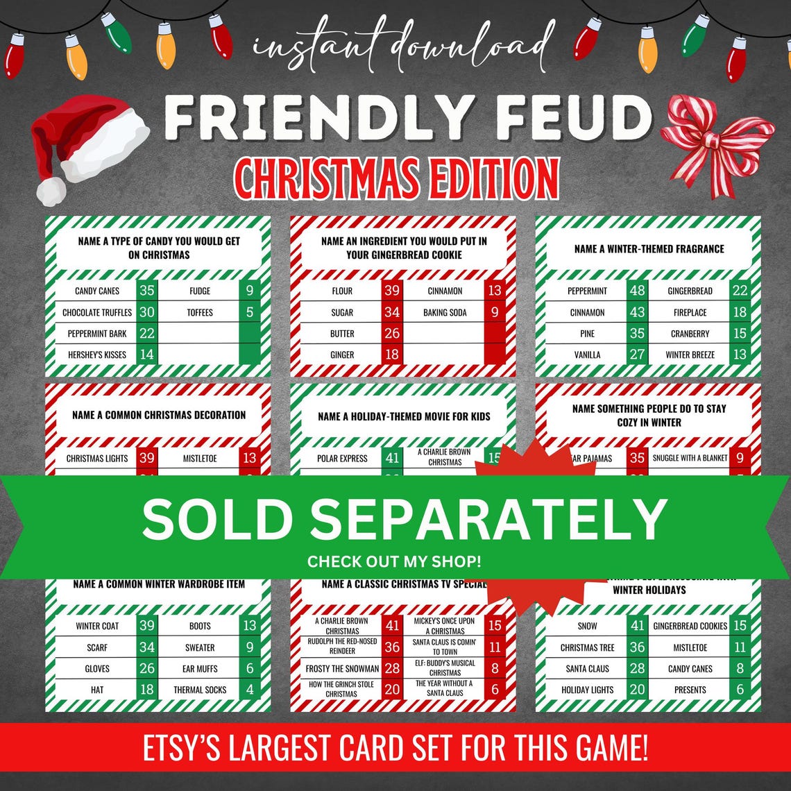 Christmas 5 Second Game Party Games, Christmas Holiday Trivia ...