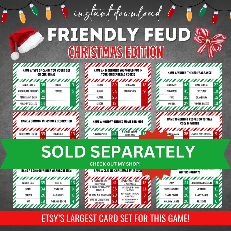 Christmas 5 Second Game Party Games, Christmas Holiday Trivia ...