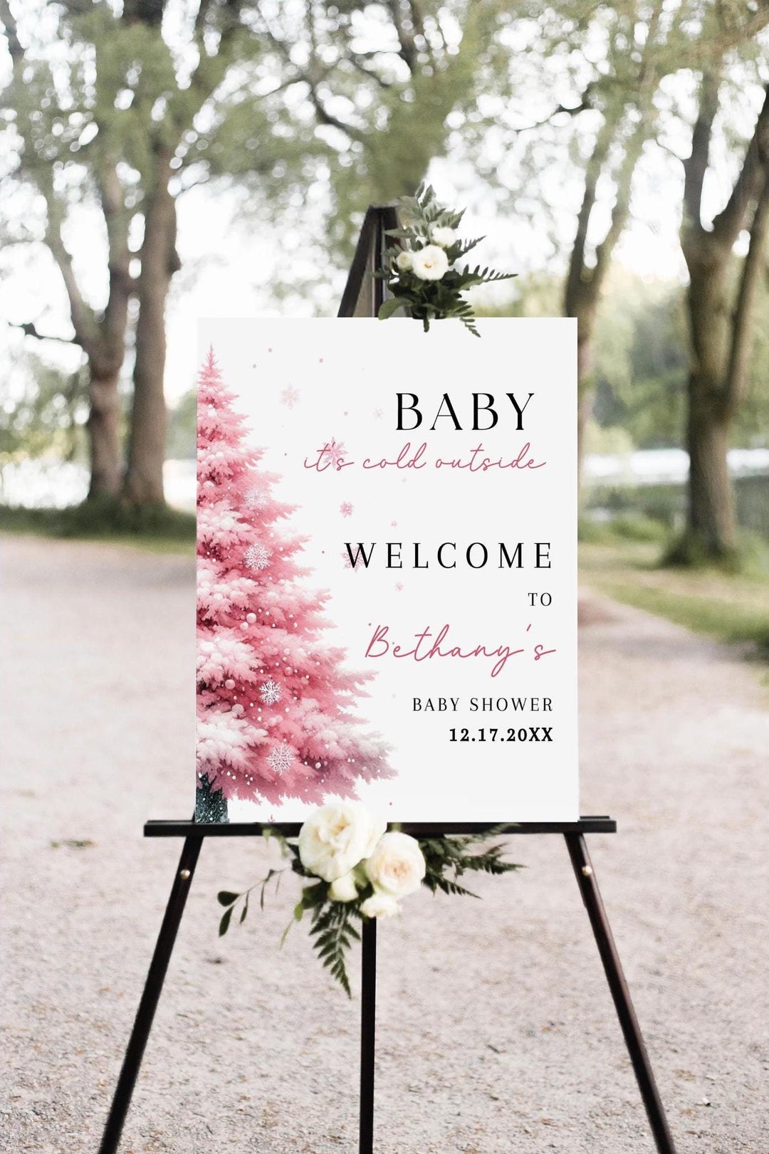 Baby Its Cold Outside Baby Shower, Baby Shower Welcome Sign, Winter ...