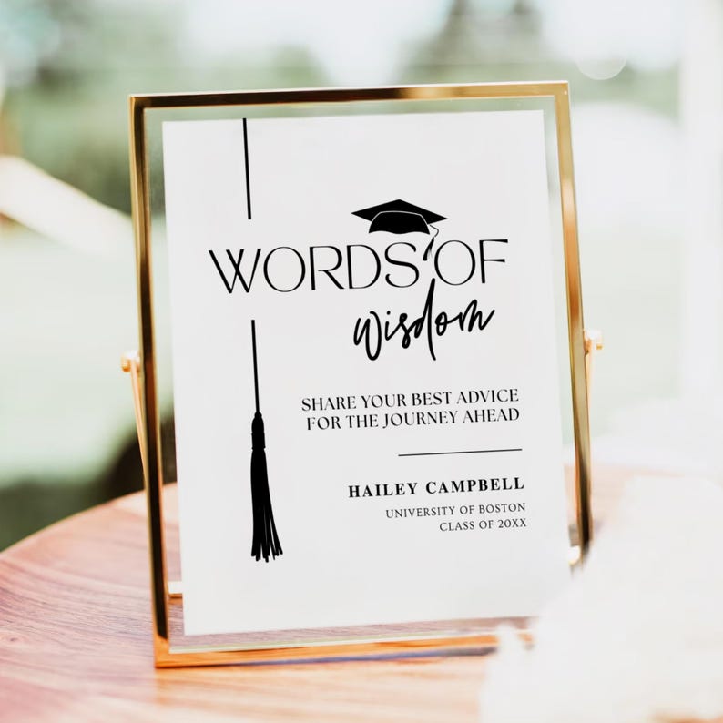 Modern Graduation Sign Bundle, Grad Party Signs, Graduation Cards and ...