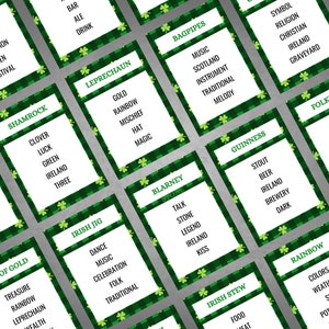 Forbidden Words, St Patricks Taboo Game, St Patricks Game, Saint ...