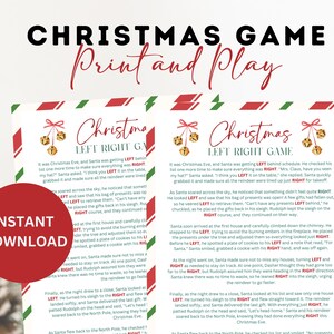 Christmas Gift Exchange, Left Right Game, Pass the Present Christmas ...