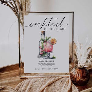 Cocktail of the Night, Signature Drink Sign, Signature Cocktail Sign ...