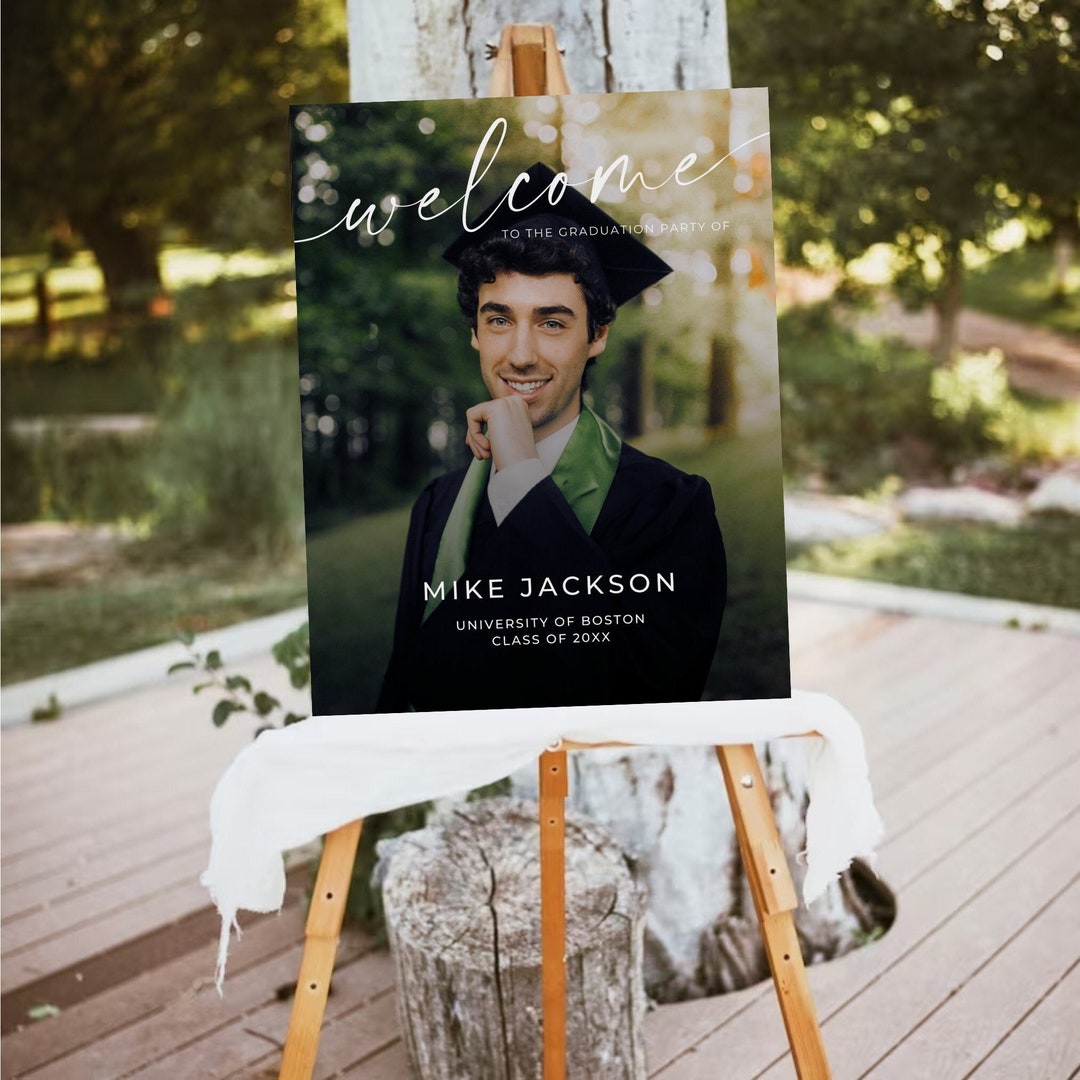 College Graduation Sign, Graduation Banner, Grad Party Sign, Graduation ...