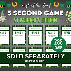 Forbidden Words, St Patricks Taboo Game, St Patricks Game, Saint ...